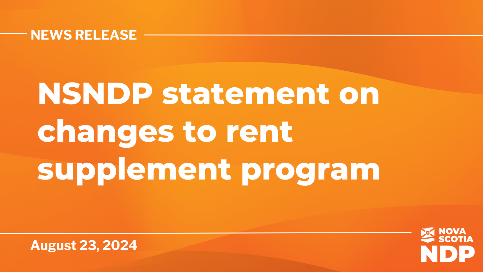 NSNDP statement on changes to rent supplement program « Nova Scotia NDP
