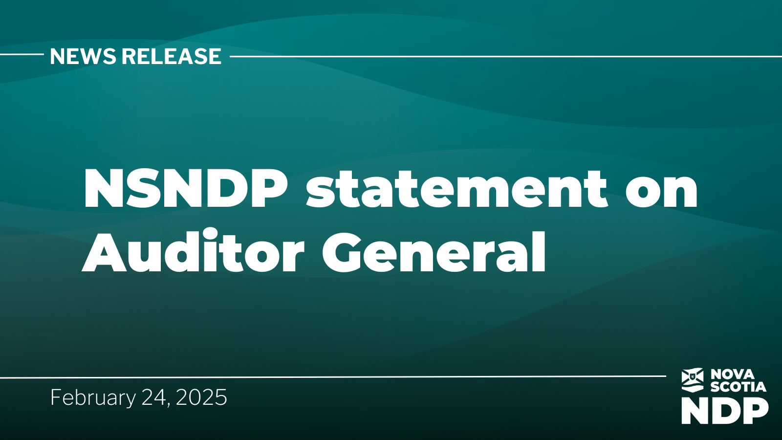 NSNDP statement on Auditor General « Nova Scotia NDP