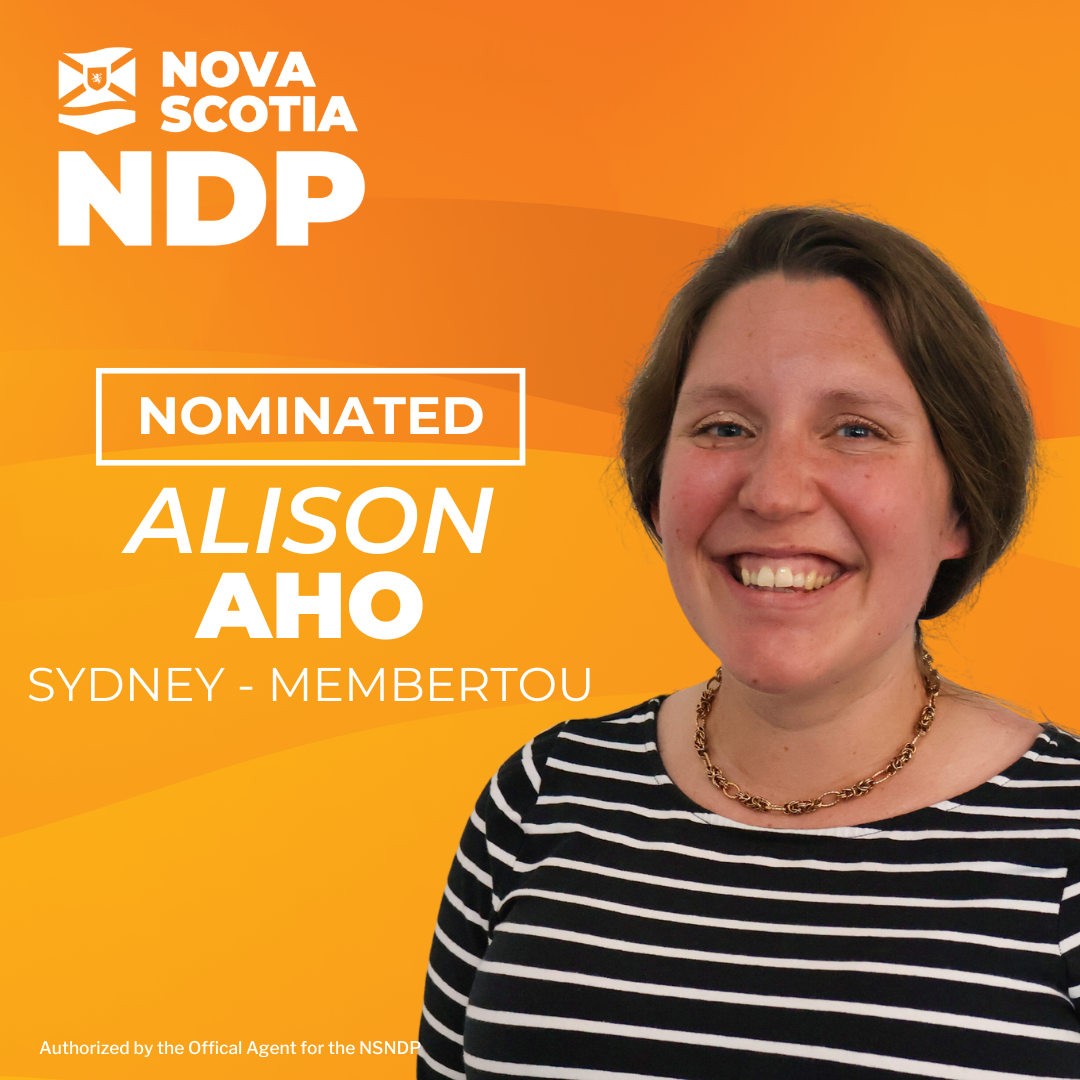 Alison Aho nominated as NSNDP candidate for Sydney-Membertou « Nova ...