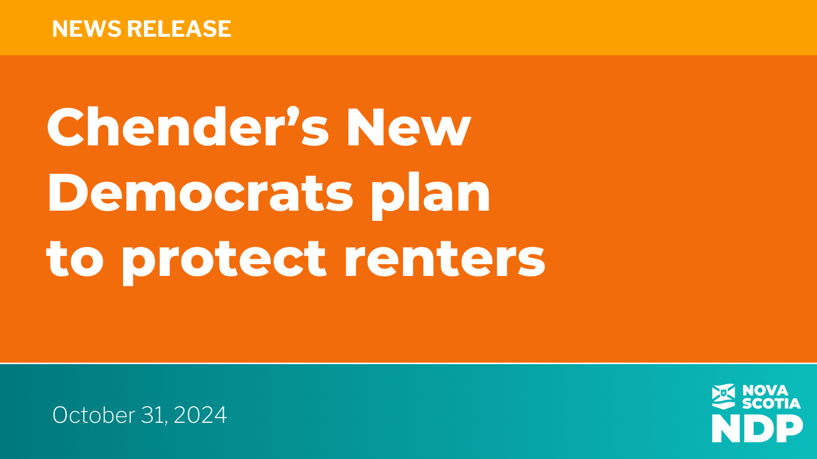 Chender’s New Democrats announce proposal to protect renters « Nova ...